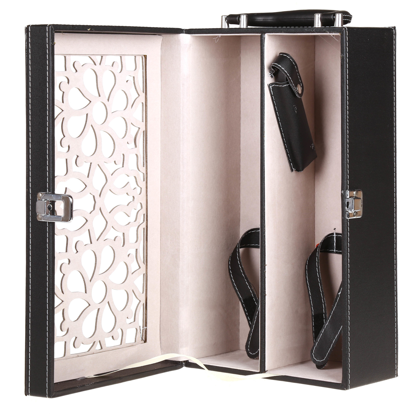 Twin Bottle Wine Box with Carry Handle & Bottle Opener - need1.com.au