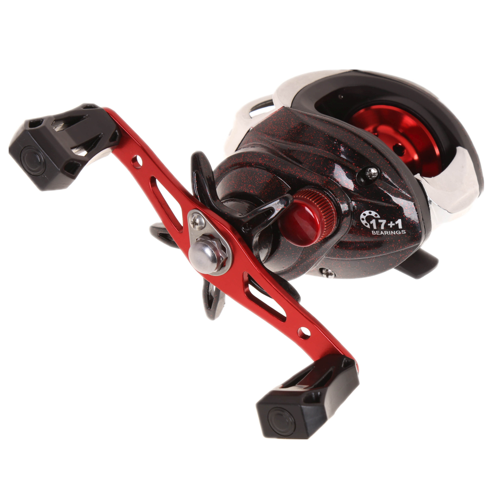Right Hand - Red - Bait Castor Fishing Reel- 13+1BB - Ratio 7.2:1 ...