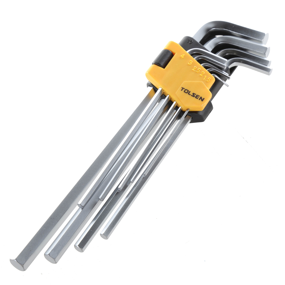 Tolsen 9pc Extra-Long Arm Hex Key Set - need1.com.au