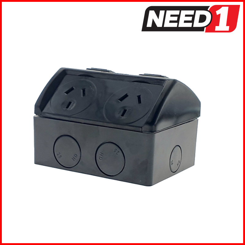 CROWN Weatherproof 1 2 3 GPO Power Point Waterproof 10A IP53 Double ...