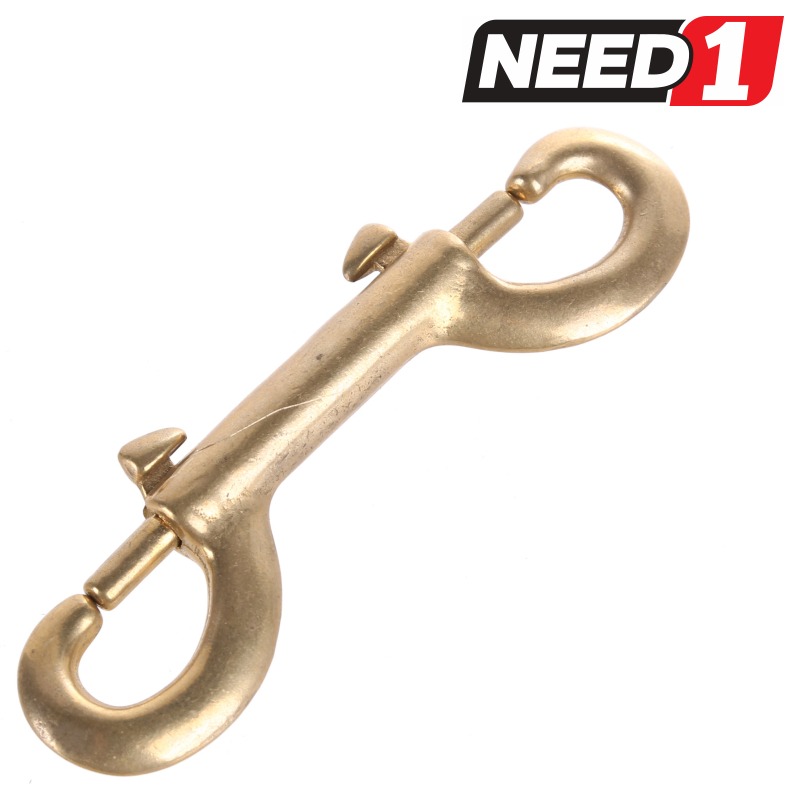 Solid Brass Double Bolt Snap Hook - need1.com.au