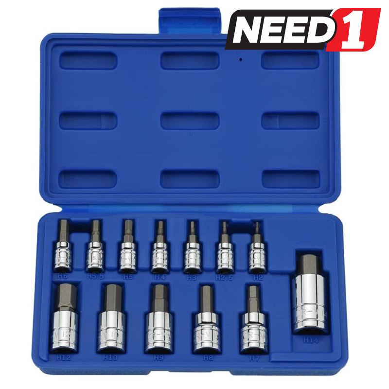 NEIKO 13pc Hex Bit Metric Socket Set - need1.com.au