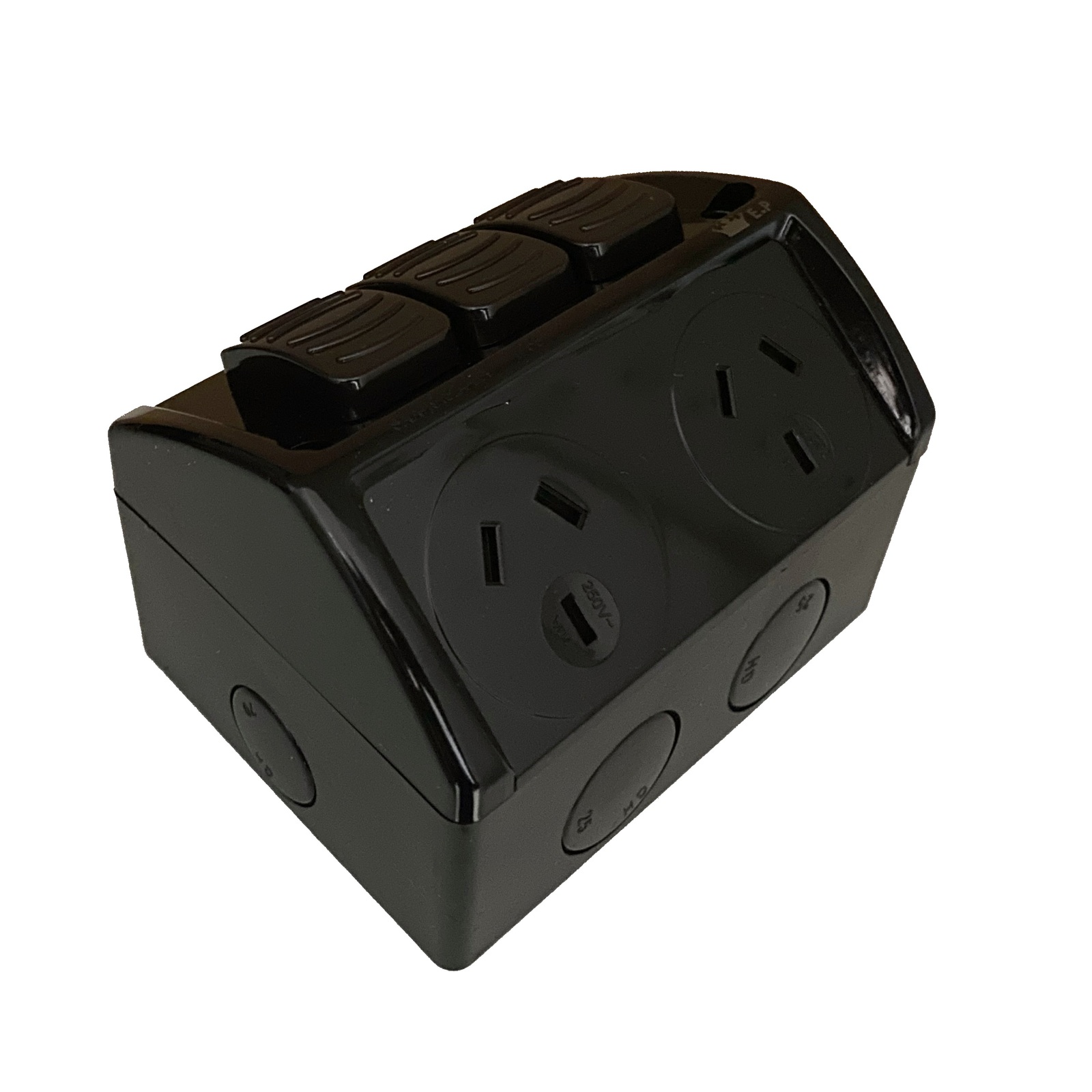 CROWN Weatherproof 1 2 3 GPO Power Point Waterproof 10A IP53 Double ...