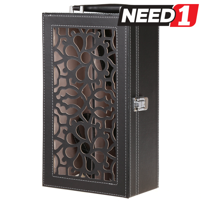 Twin Bottle Wine Box with Carry Handle & Bottle Opener - need1.com.au